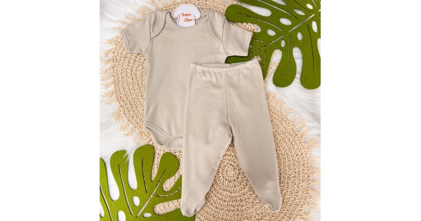 Conjunto Basic Curto Bege